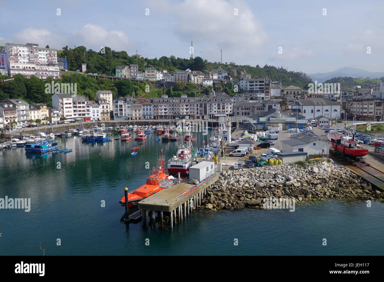 The harbour port at Luarca, Asturias, Spain Stock Photo - Alamy