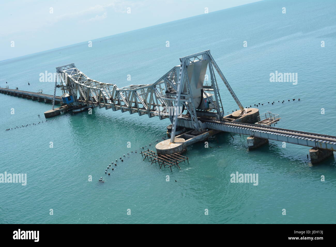 Pamban bridge cyclone hi-res stock photography and images - Alamy