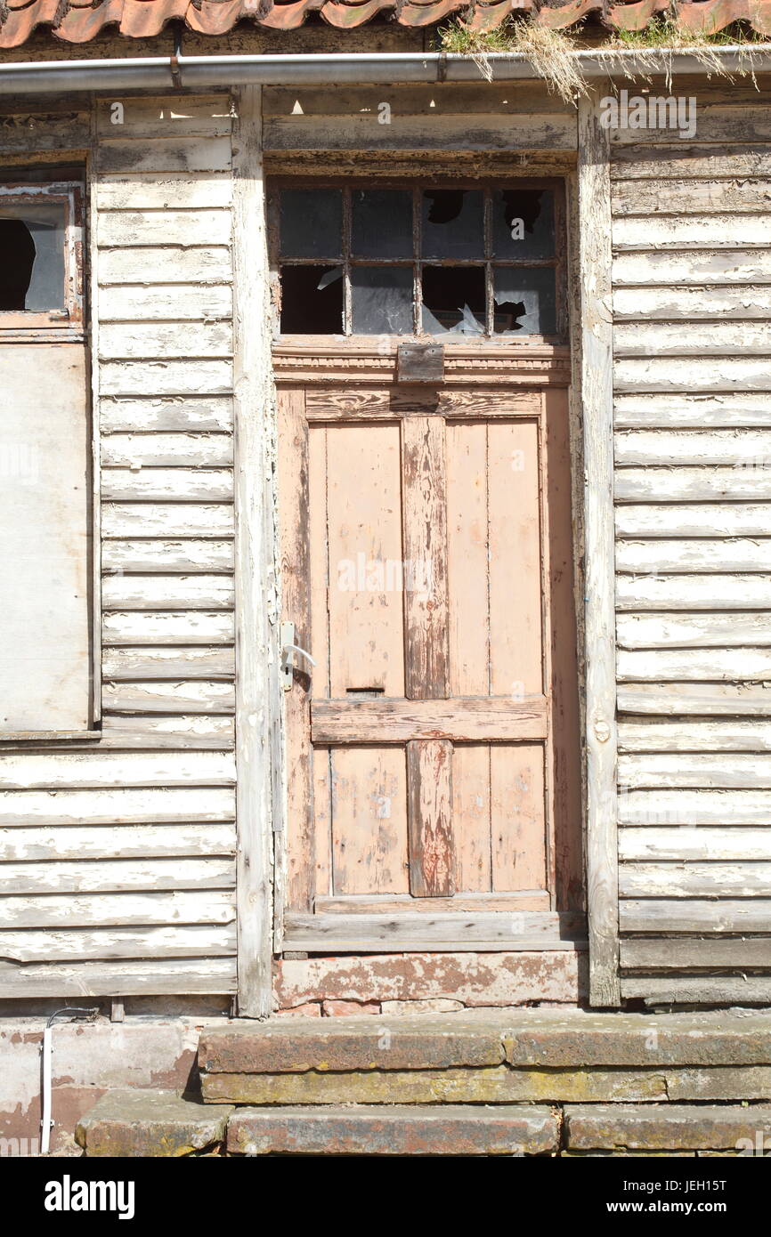 old door on an old condemned wooden house Stock Photo - Alamy