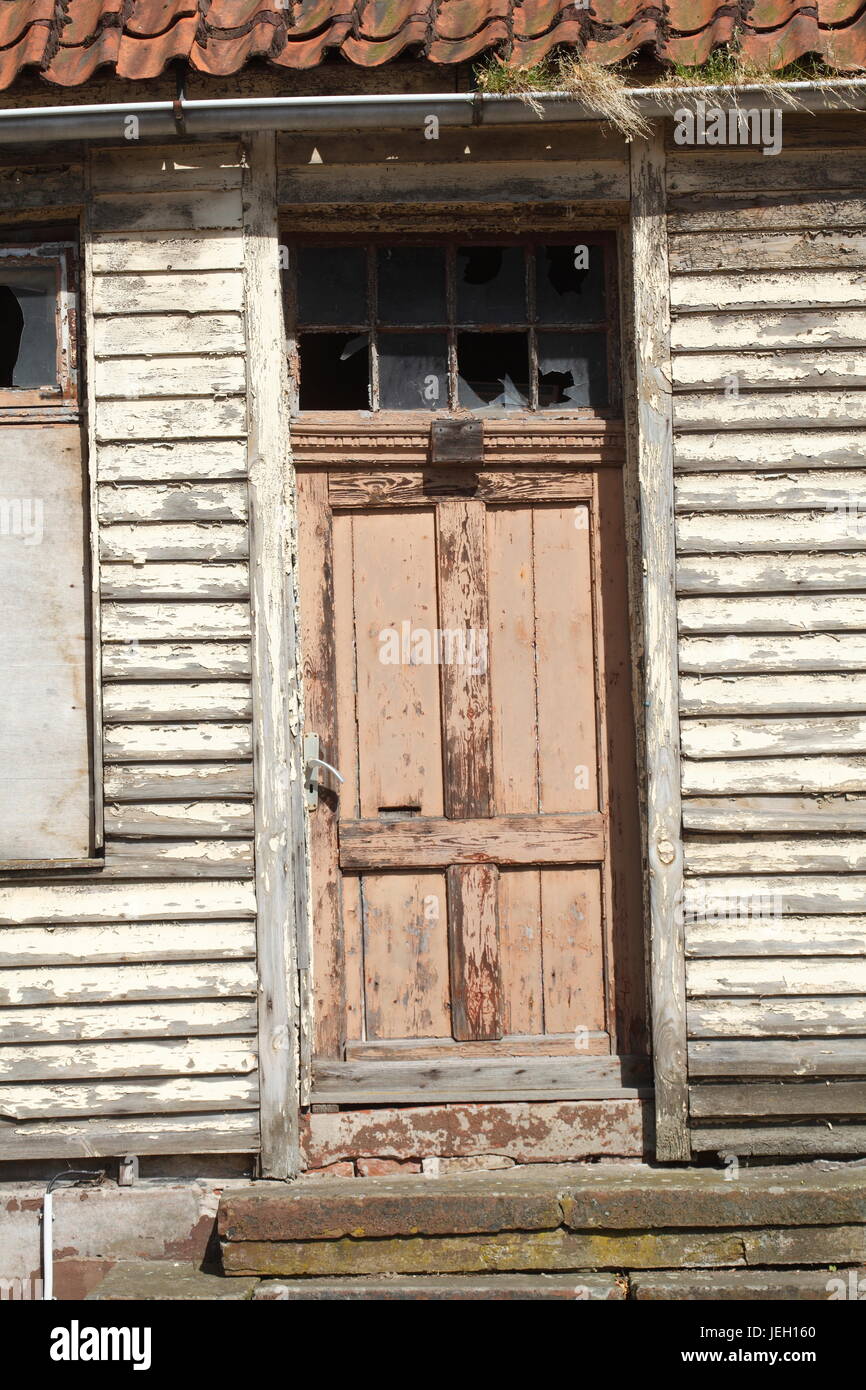 old door on an old condemned wooden house Stock Photo - Alamy