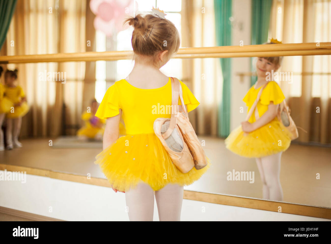 Little ballet dancers in ballet studio Stock Photo - Alamy
