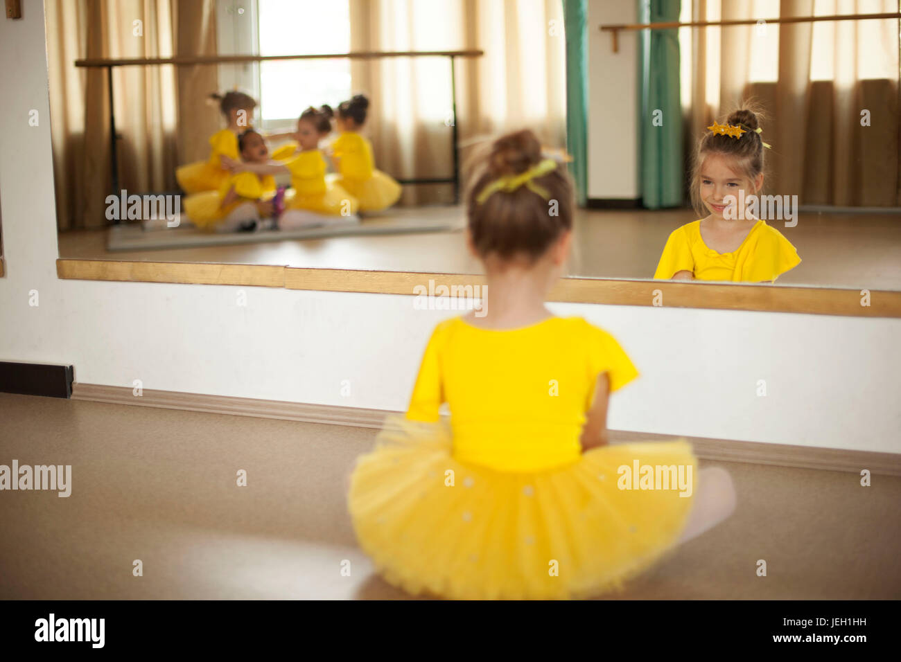 Little ballet dancers in ballet studio Stock Photo - Alamy