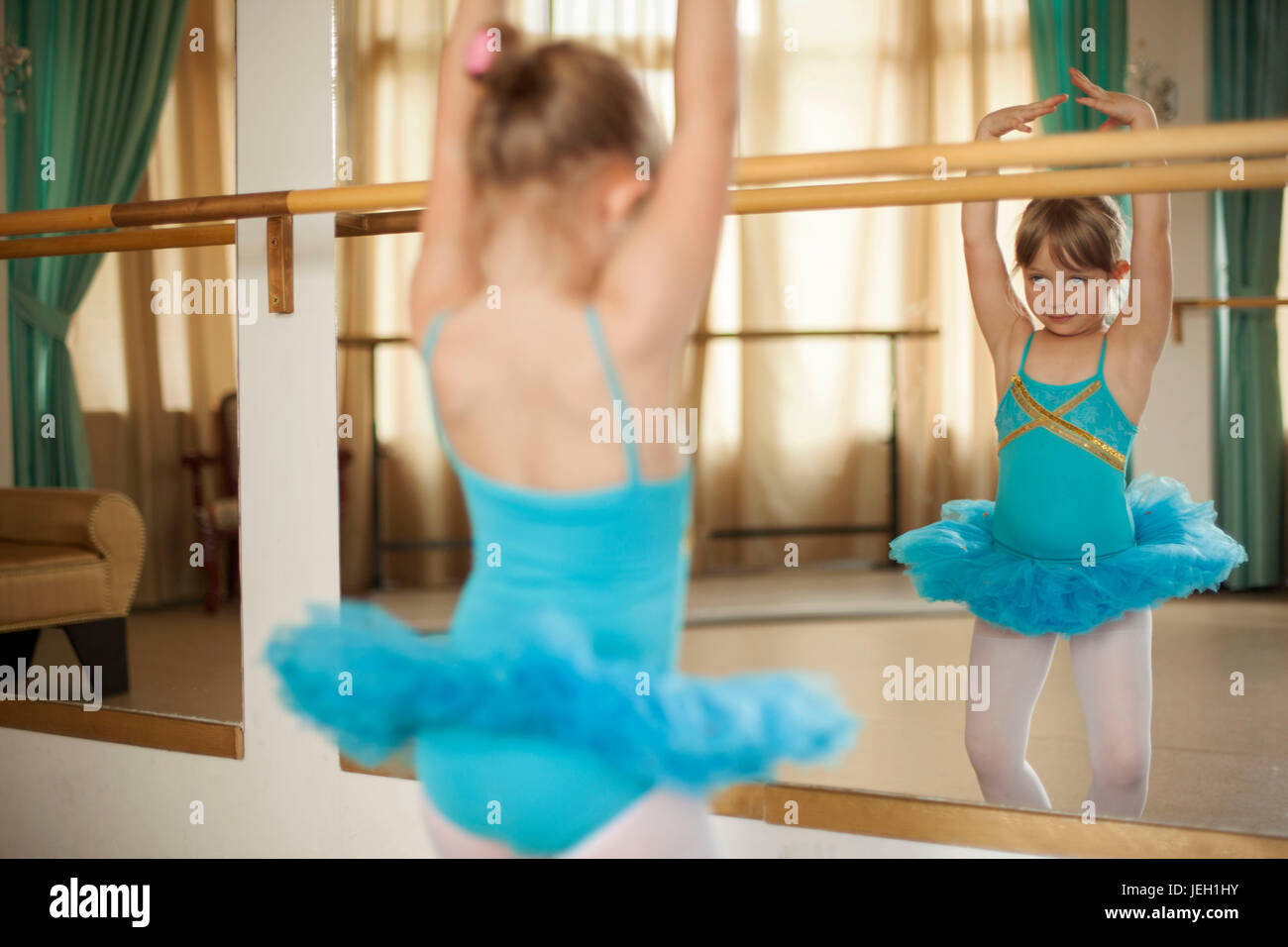 Little ballet dancers in ballet studio Stock Photo - Alamy