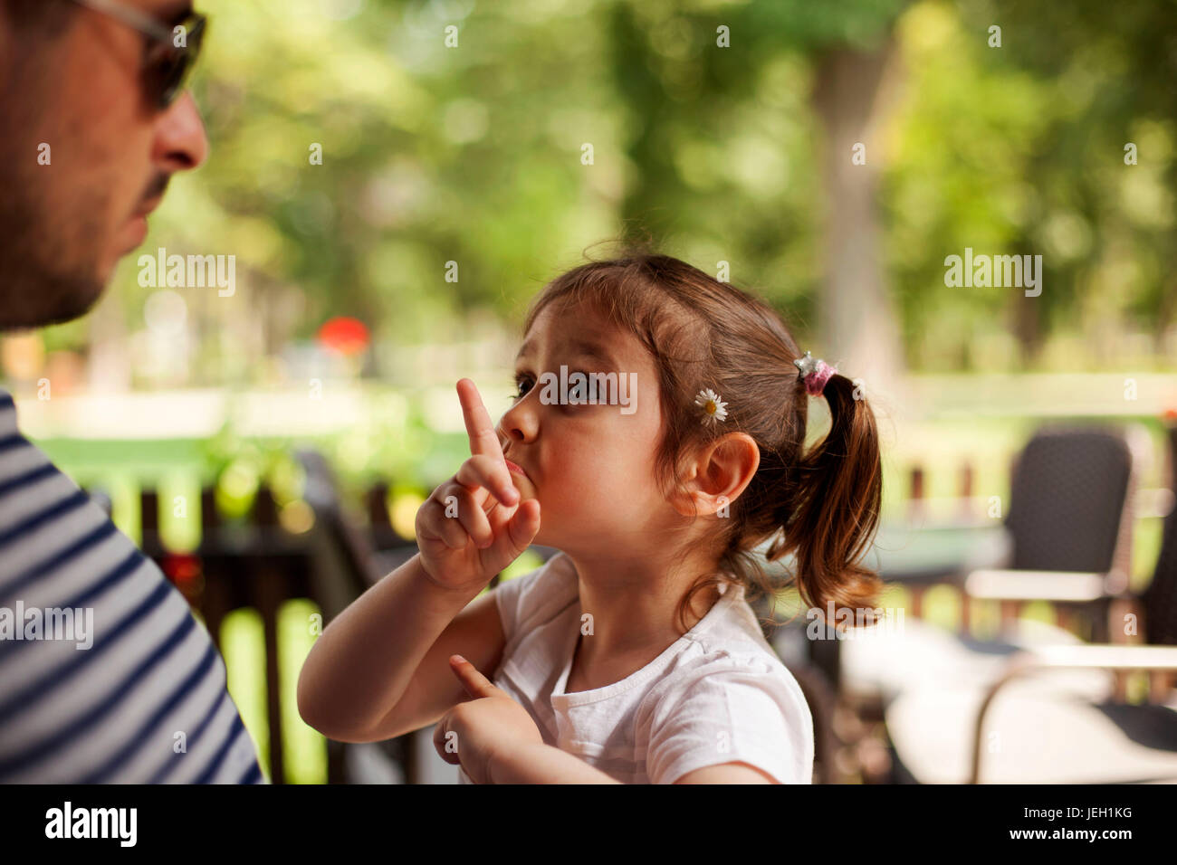 Father Shouting At Young Daughter Stock Photo - Alamy