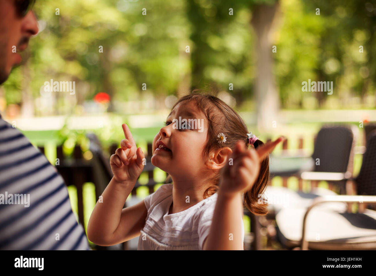 Father Shouting At Young Daughter Stock Photo - Alamy