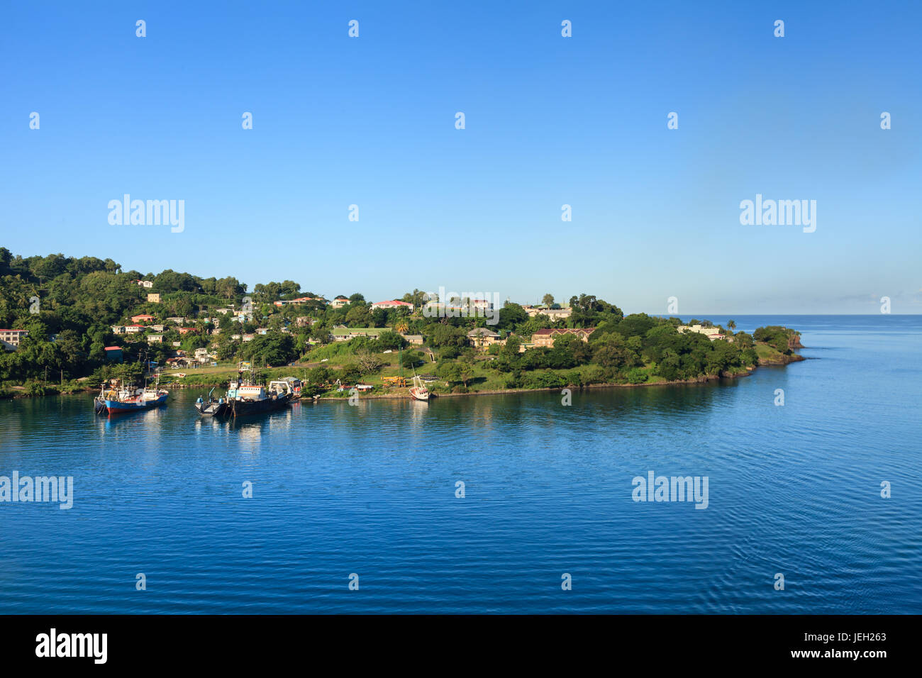 Gateway to the port of Castries pictured. Castries is the capital of ...