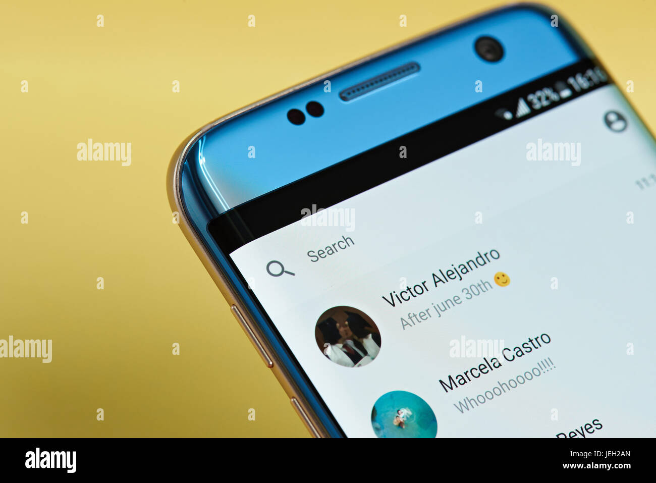 New york, USA - June 23, 2017: Facebook messenger application menu on ...