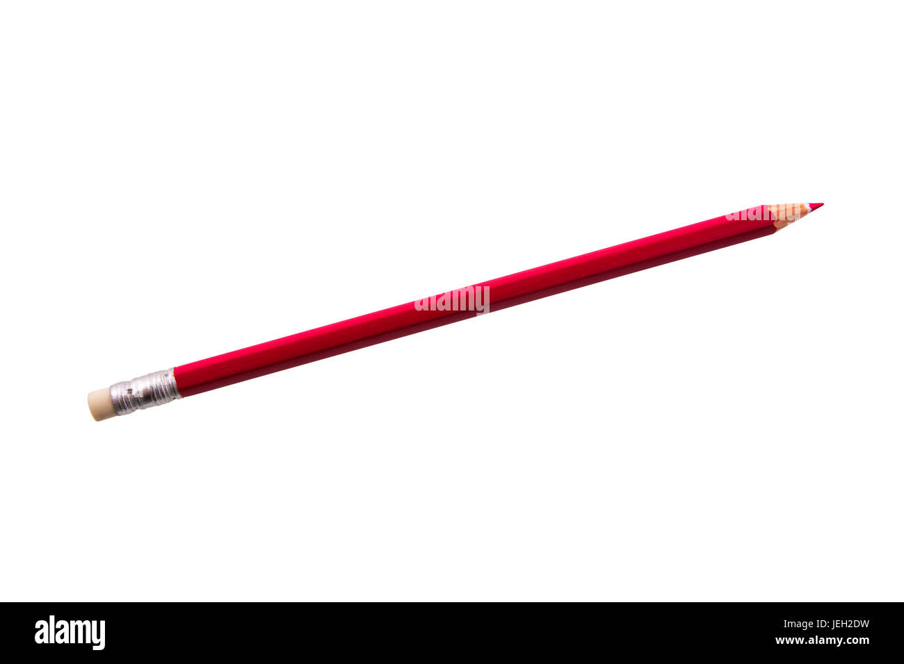 Red pencil isolated on a white background Stock Photo - Alamy