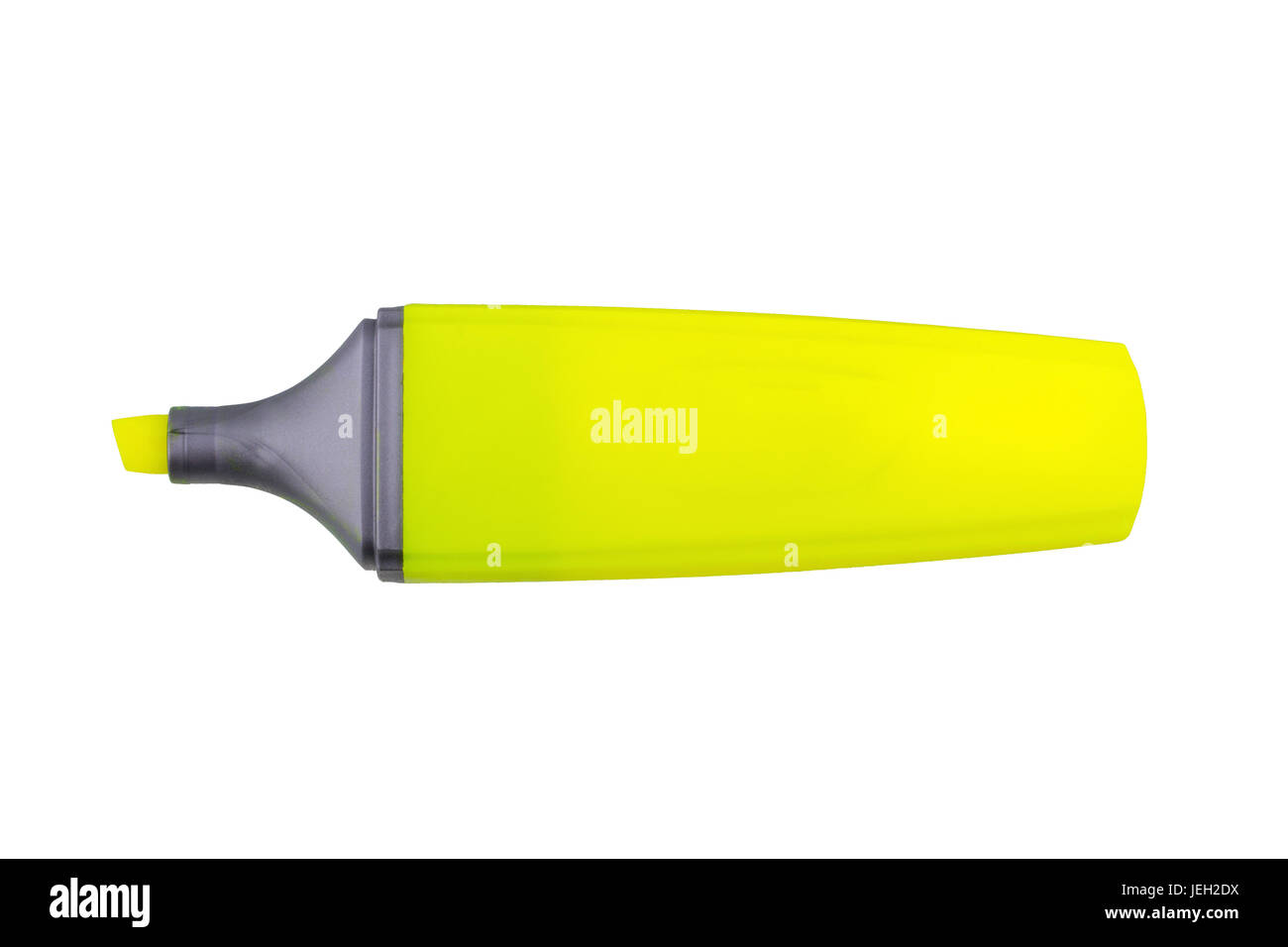 Yellow highlighter isolated over a white background Stock Photo - Alamy