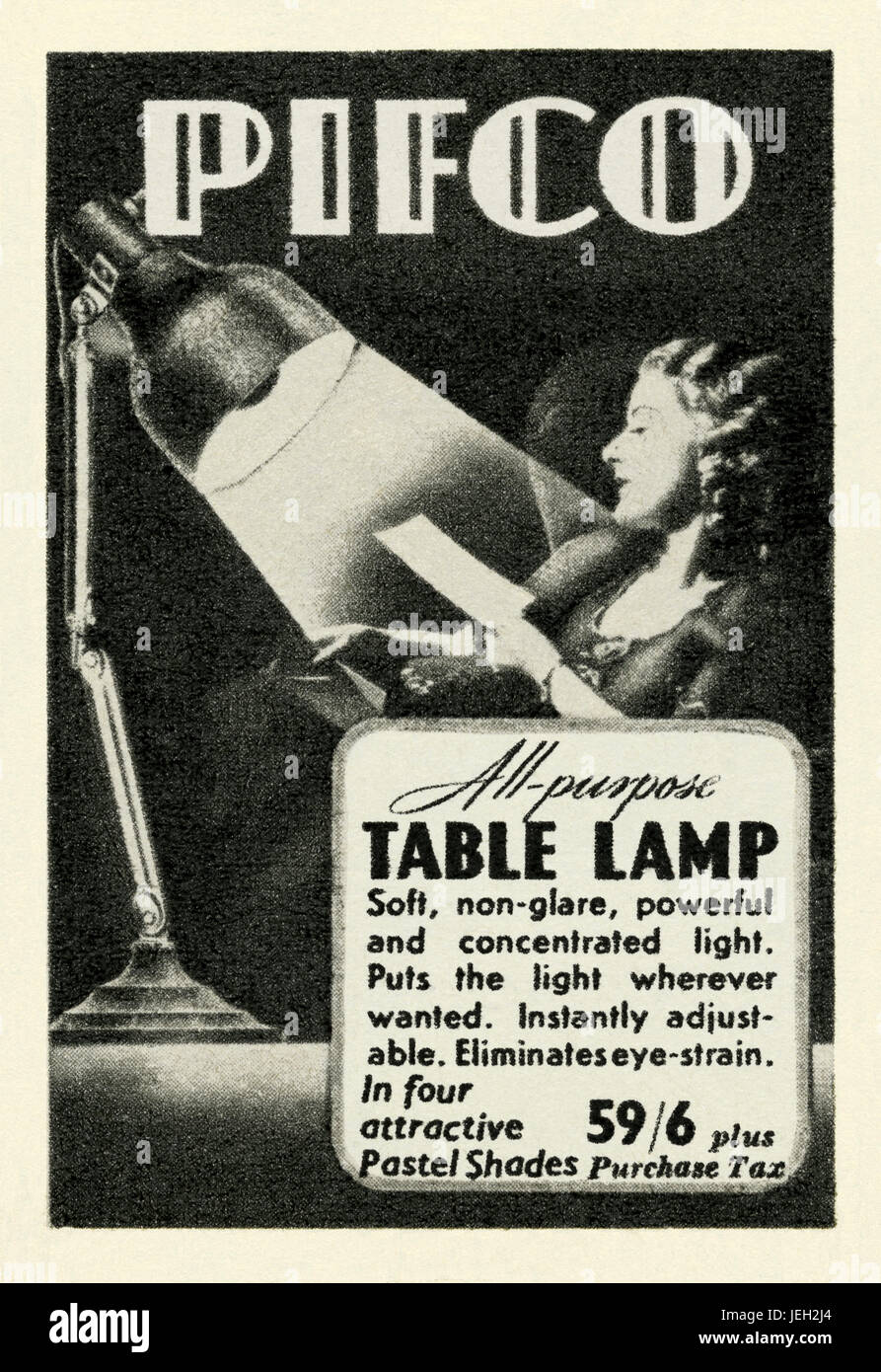 An advert for an all-purpose Pifco table or reading lamp - it appeared ...