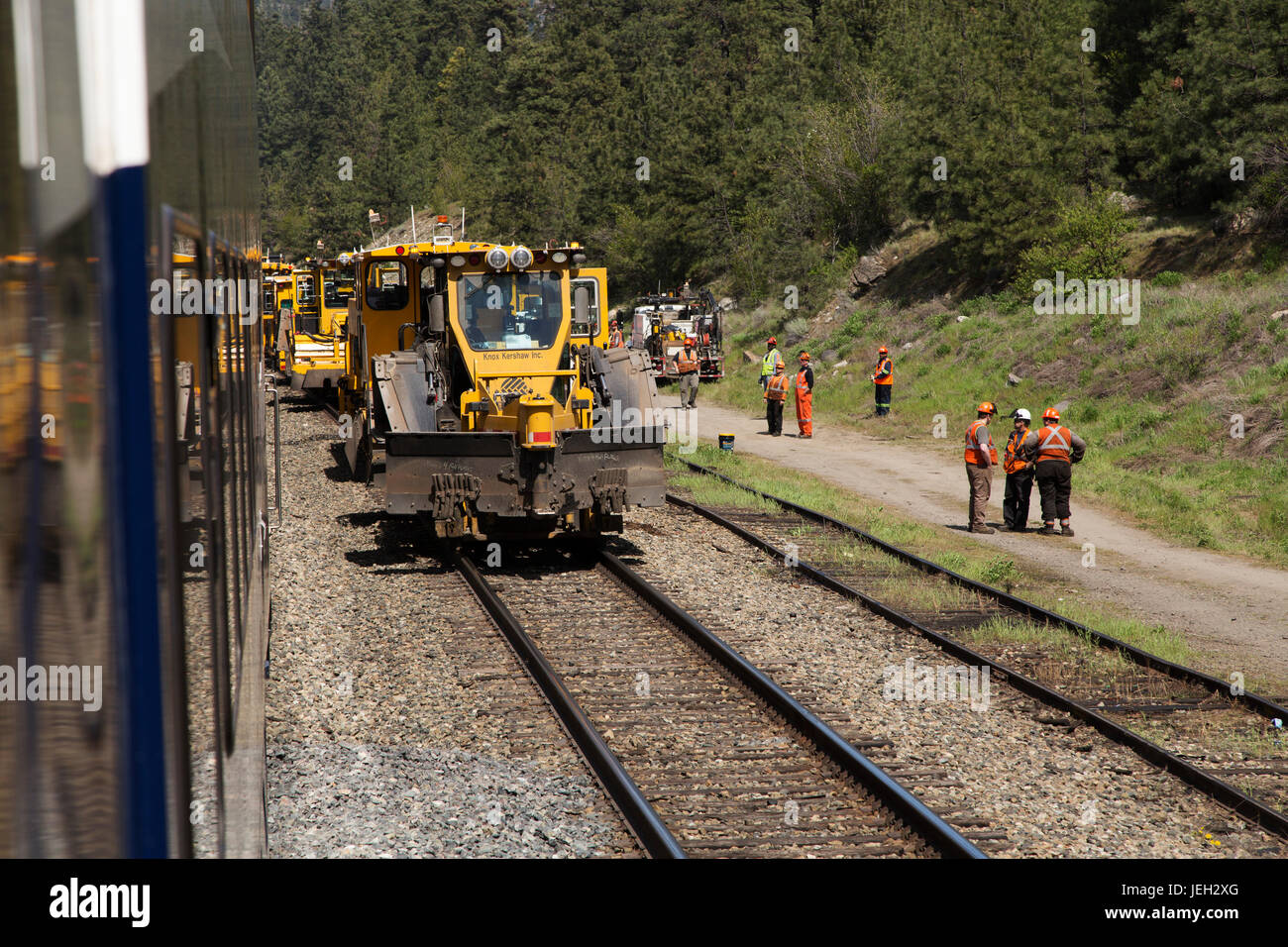 Engineering works on the Canadian Pacific Railway in British Columbia ...