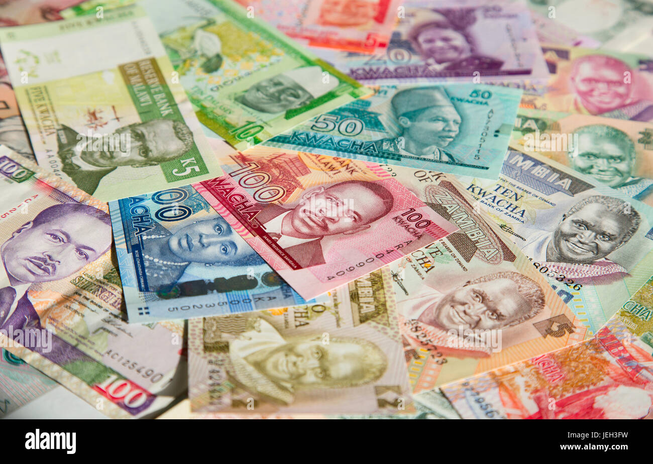 Variety of the African banknotes Stock Photo - Alamy