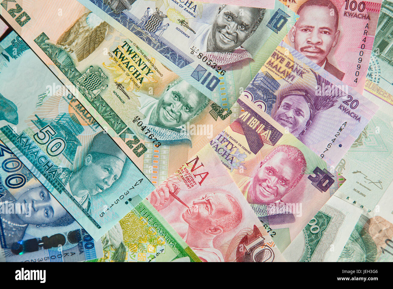 Variety of the African banknotes Stock Photo - Alamy