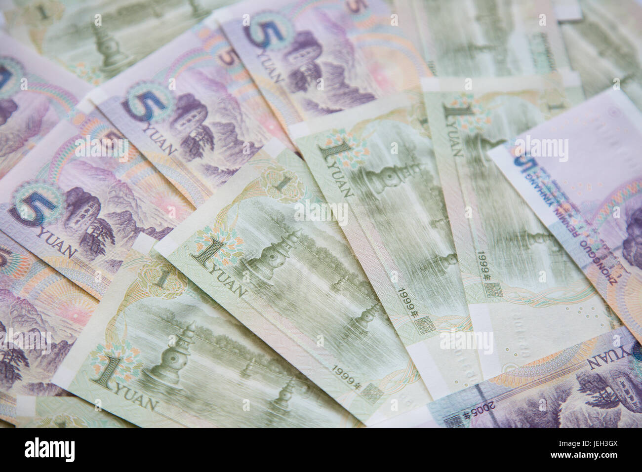 Collection of the chinese banknotes Stock Photo - Alamy
