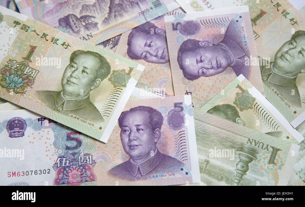 Collection of the chinese banknotes Stock Photo - Alamy