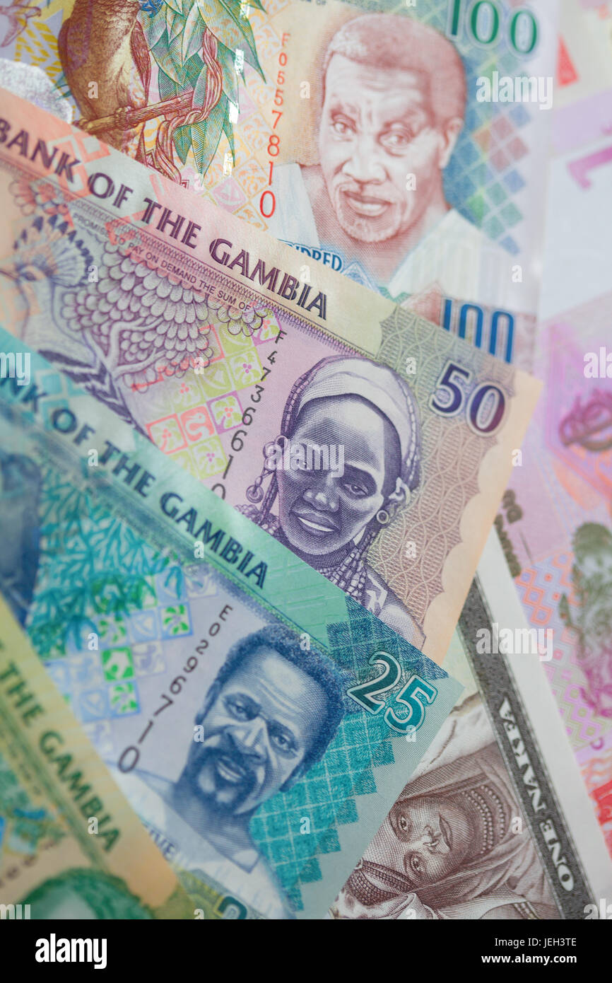 Variety of the African banknotes Stock Photo - Alamy