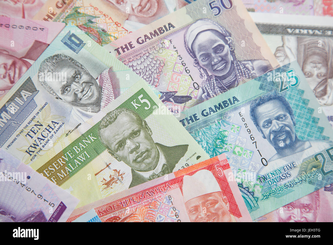Variety of the African banknotes Stock Photo - Alamy