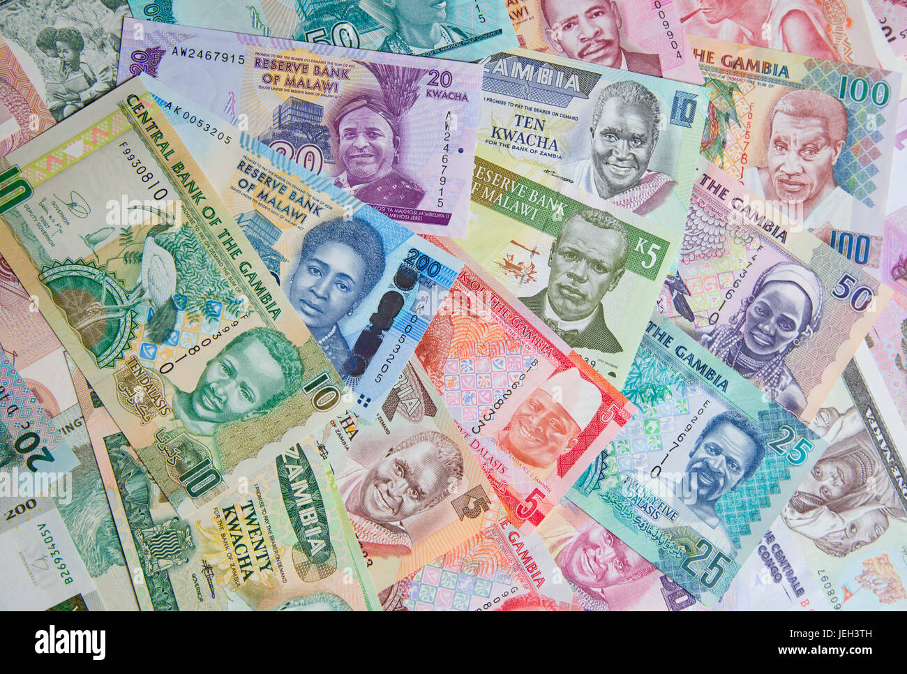 Variety of the African banknotes Stock Photo - Alamy