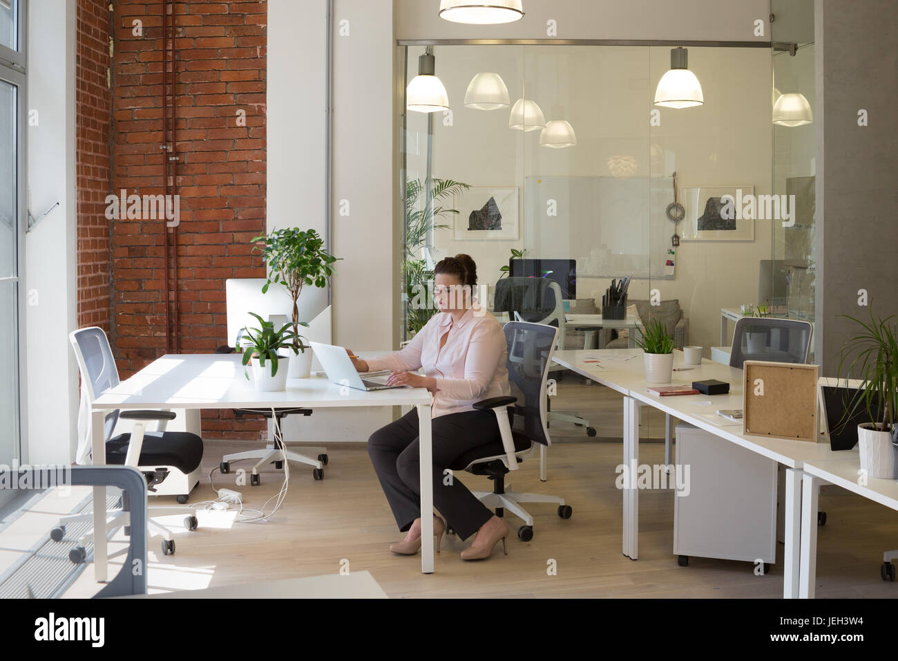 Office woman at work in different regular business situations Stock ...