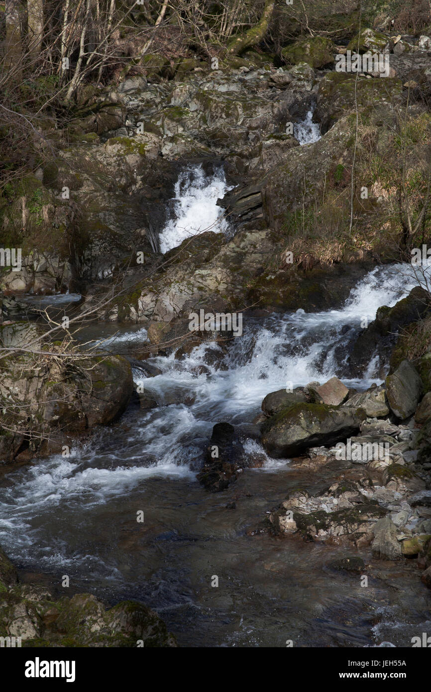 Rydal Falls Rydal Hall Ambleside The Lake District Cumbria England ...
