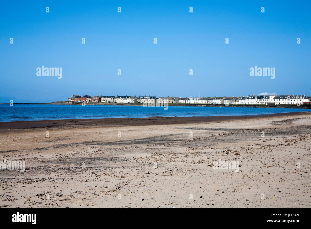 The Beach at Troon Ayrshire Scotland on a quiet spring morning Troon ...