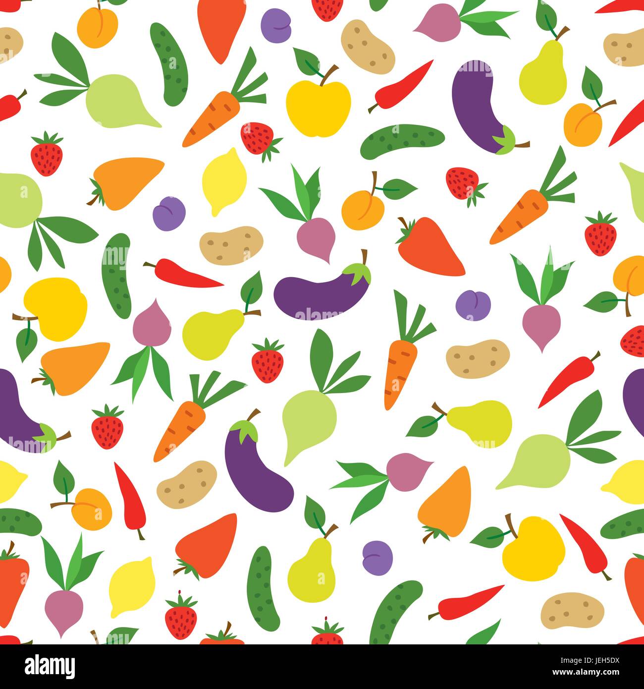 Vegetable seamless pattern. Healthy food ingredient background Stock ...