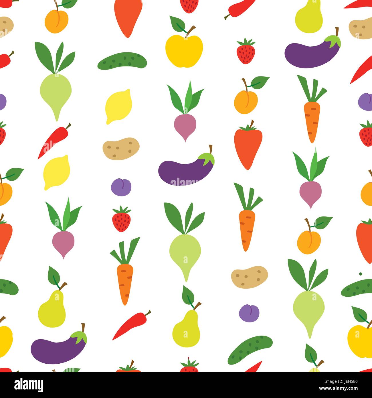 Vegetable seamless pattern. Healthy food ingredient background Stock ...