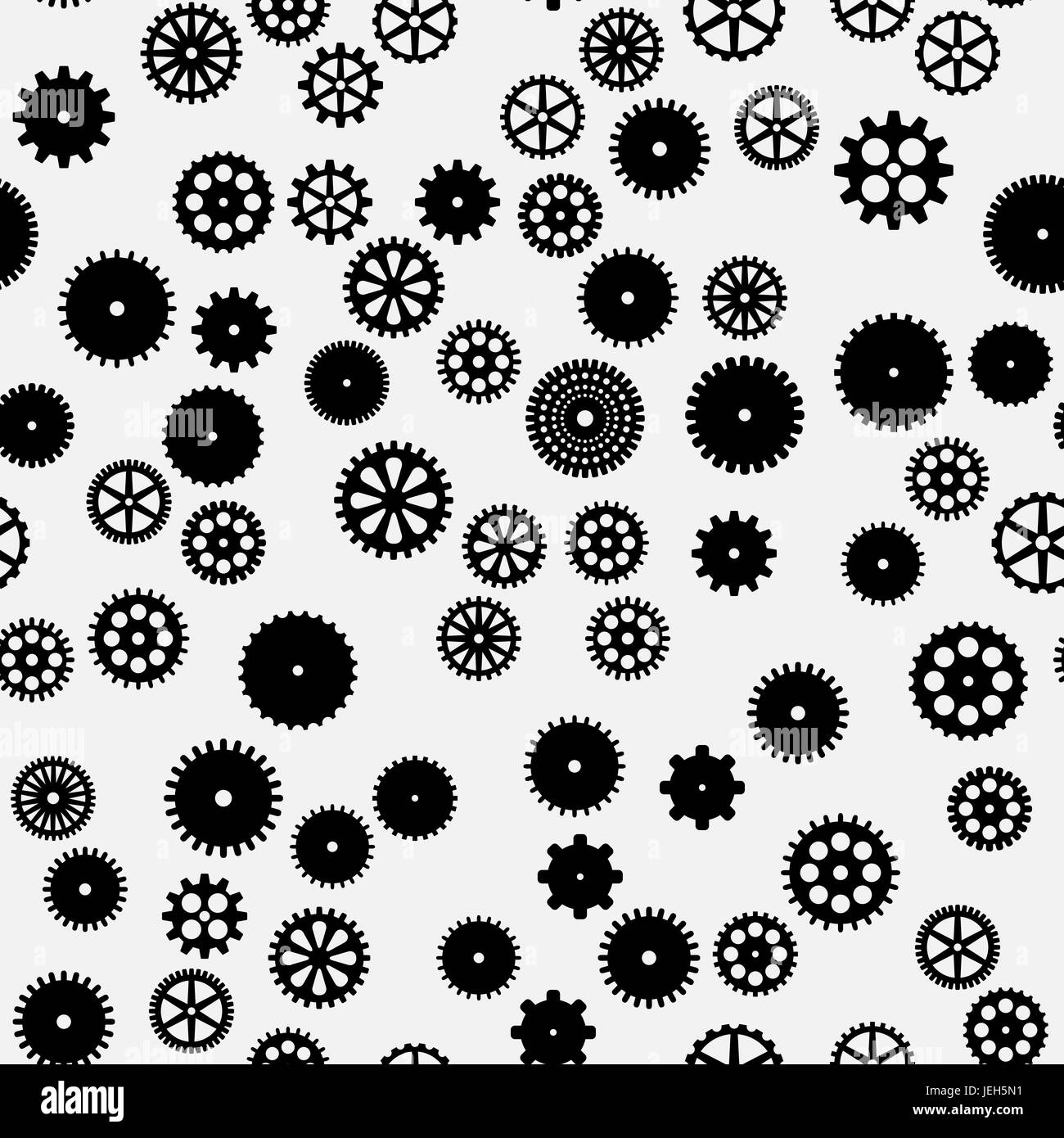 abstract vector black flat gears seamless pattern Stock Vector Image ...