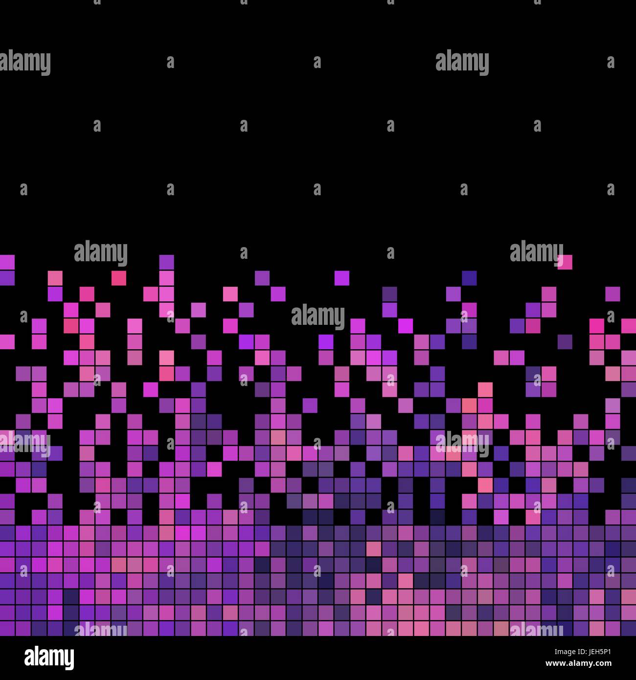 abstract vector square pixel mosaic background - purple and violet on ...