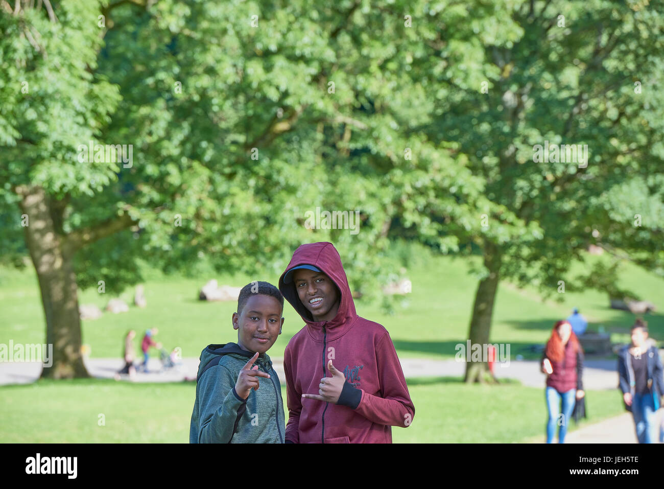 Portrait of two friends Stock Photo - Alamy
