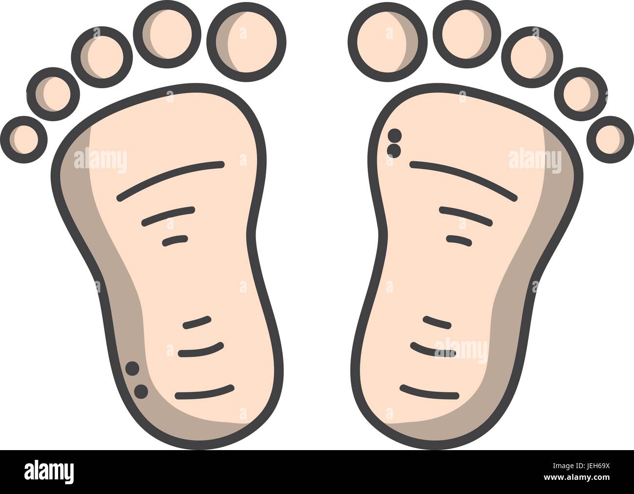 Isolated baby footprint design Stock Vector Images - Alamy