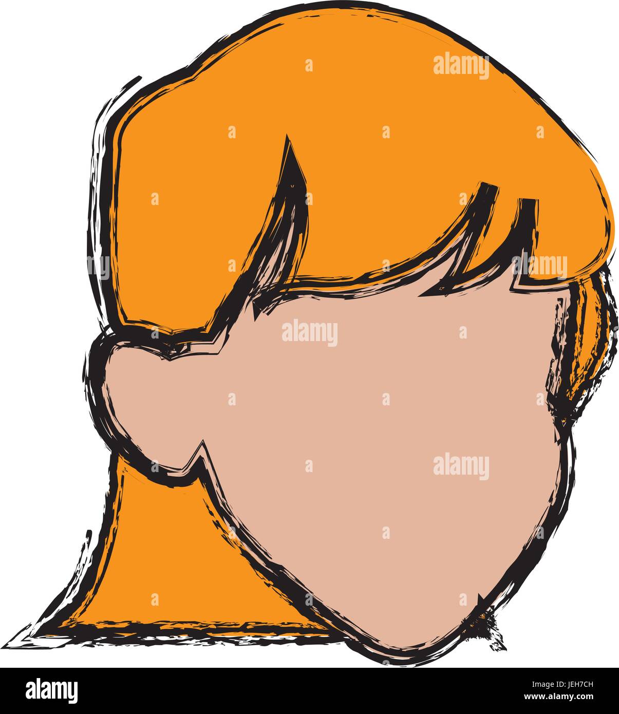 female head cartoon woman character default Stock Vector Image & Art ...