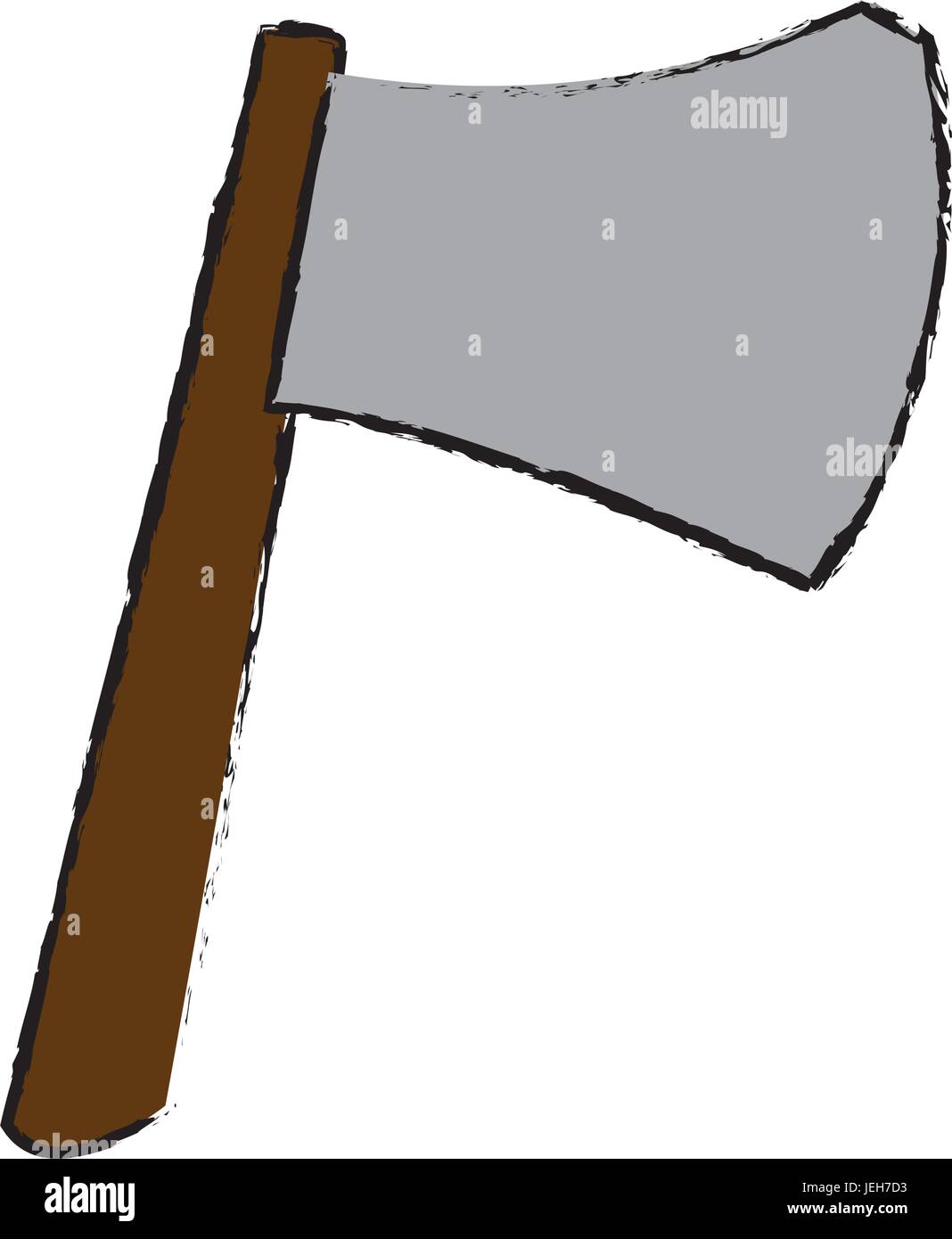 ax with wooden handle steel weapon Stock Vector Image & Art - Alamy