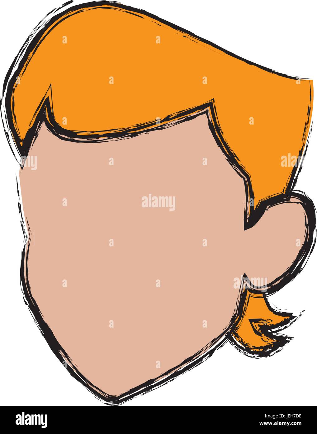 faceless person portrait young cartoon icon Stock Vector Image & Art ...