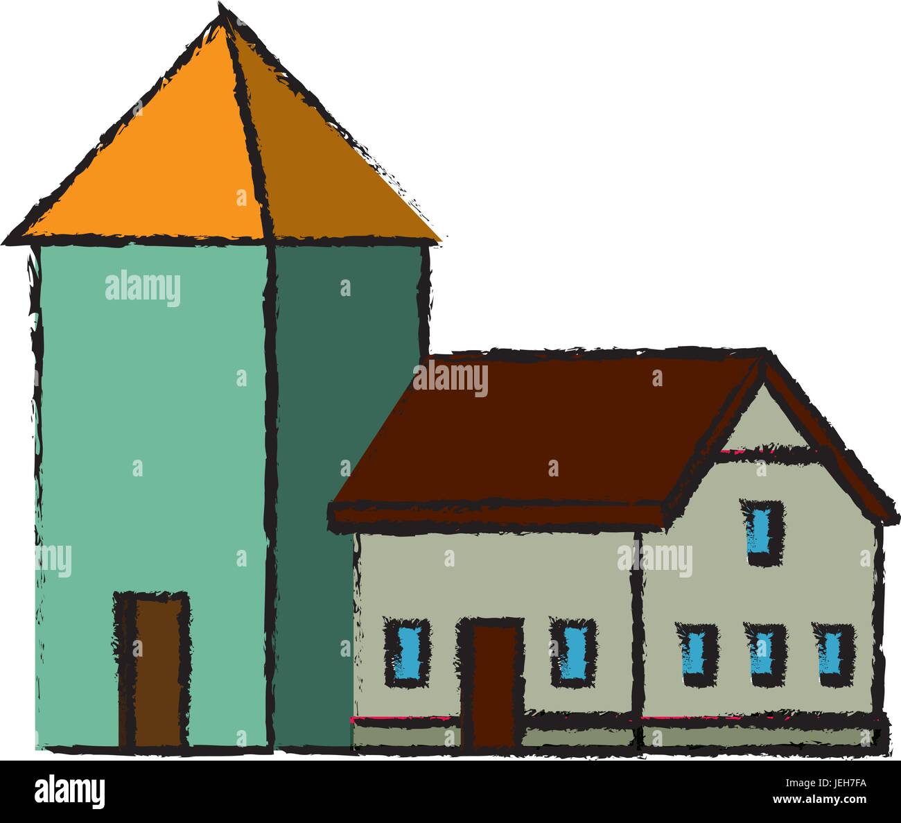 house with windows cellar traditional icon Stock Vector Image & Art - Alamy