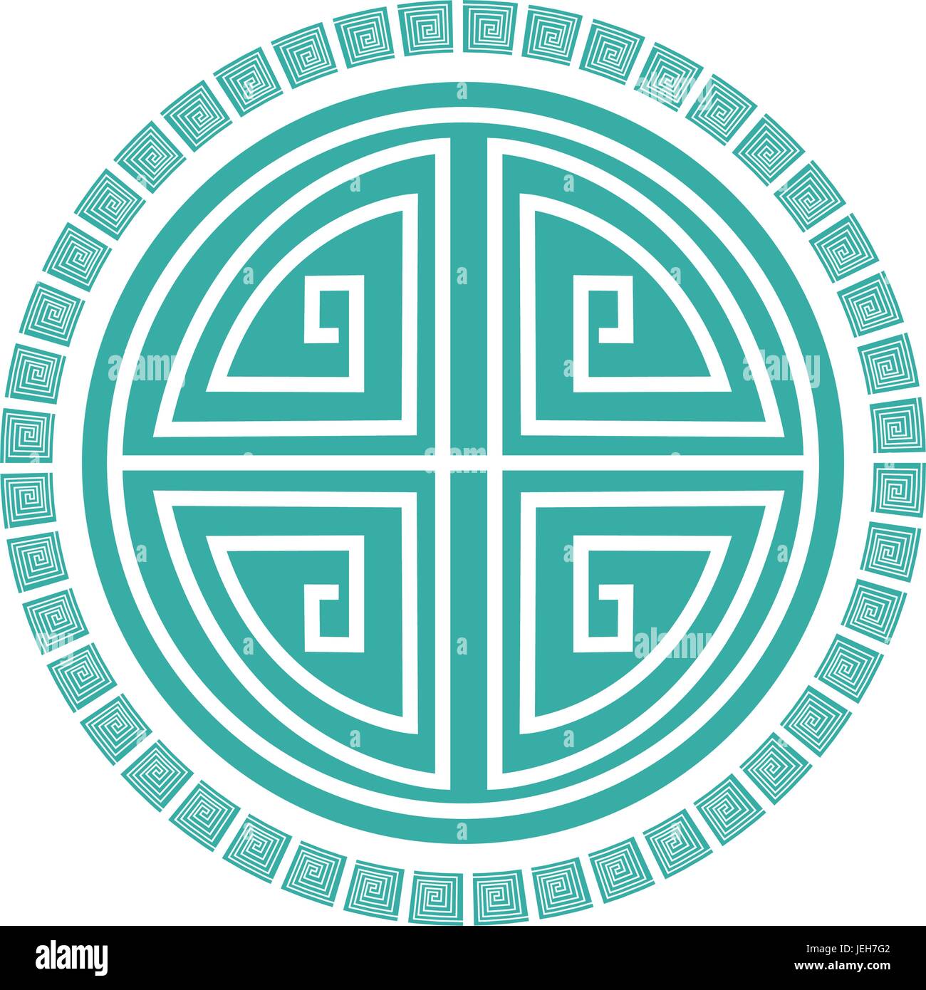 ethnic circle frames doodles style tribal native Stock Vector Image ...