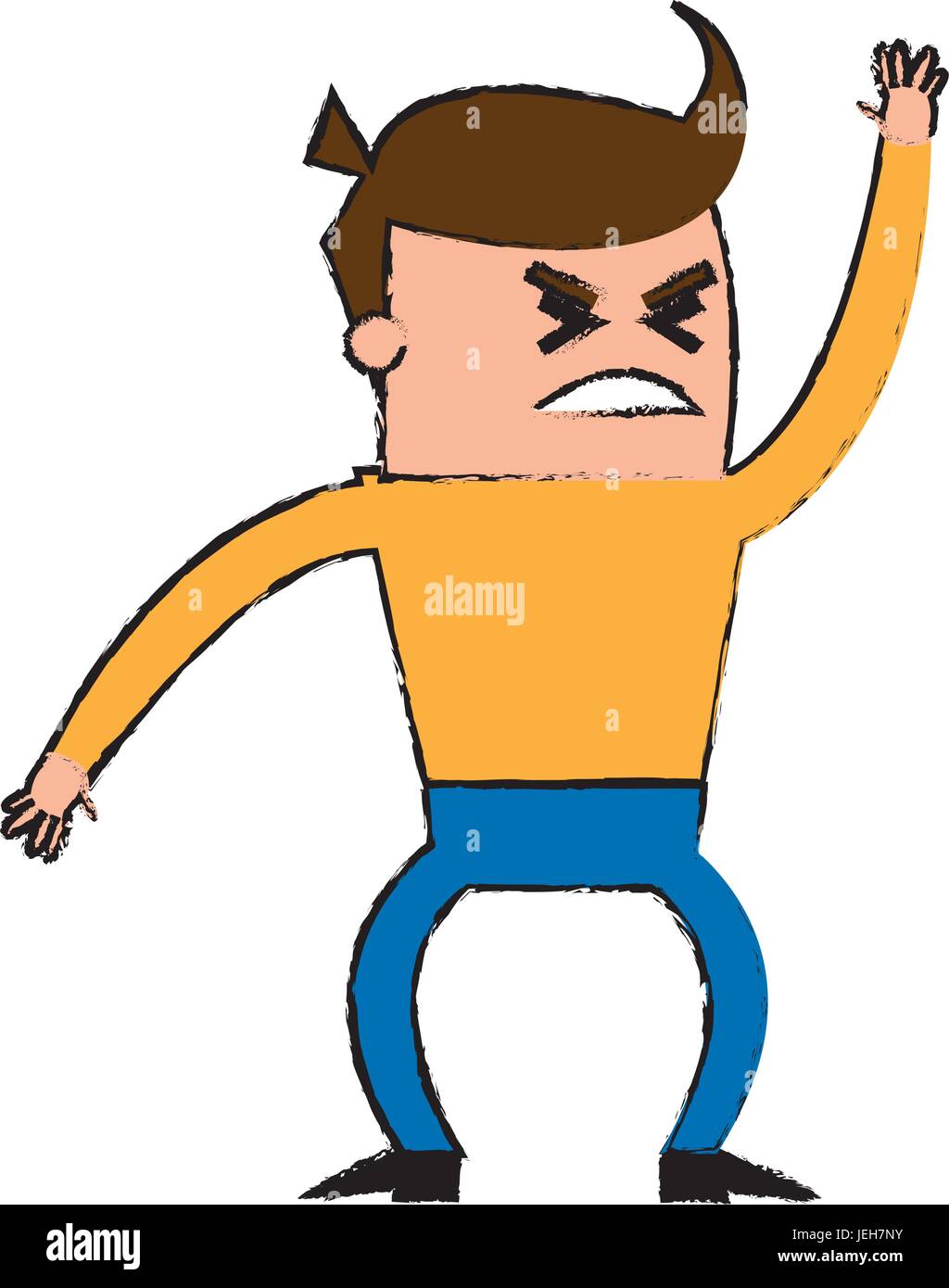 character businessman angry office worker pose Stock Vector Image & Art ...