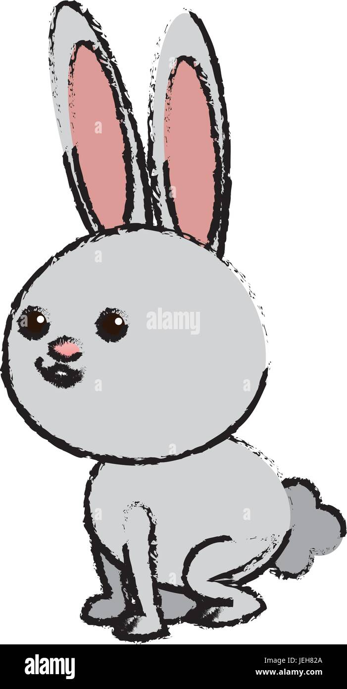 cute rabbit cartoon sweet animal funny Stock Vector Image & Art - Alamy