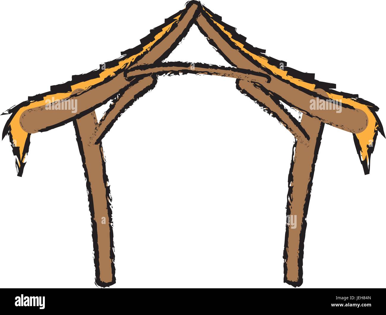 Manger house Stock Vector Images - Alamy
