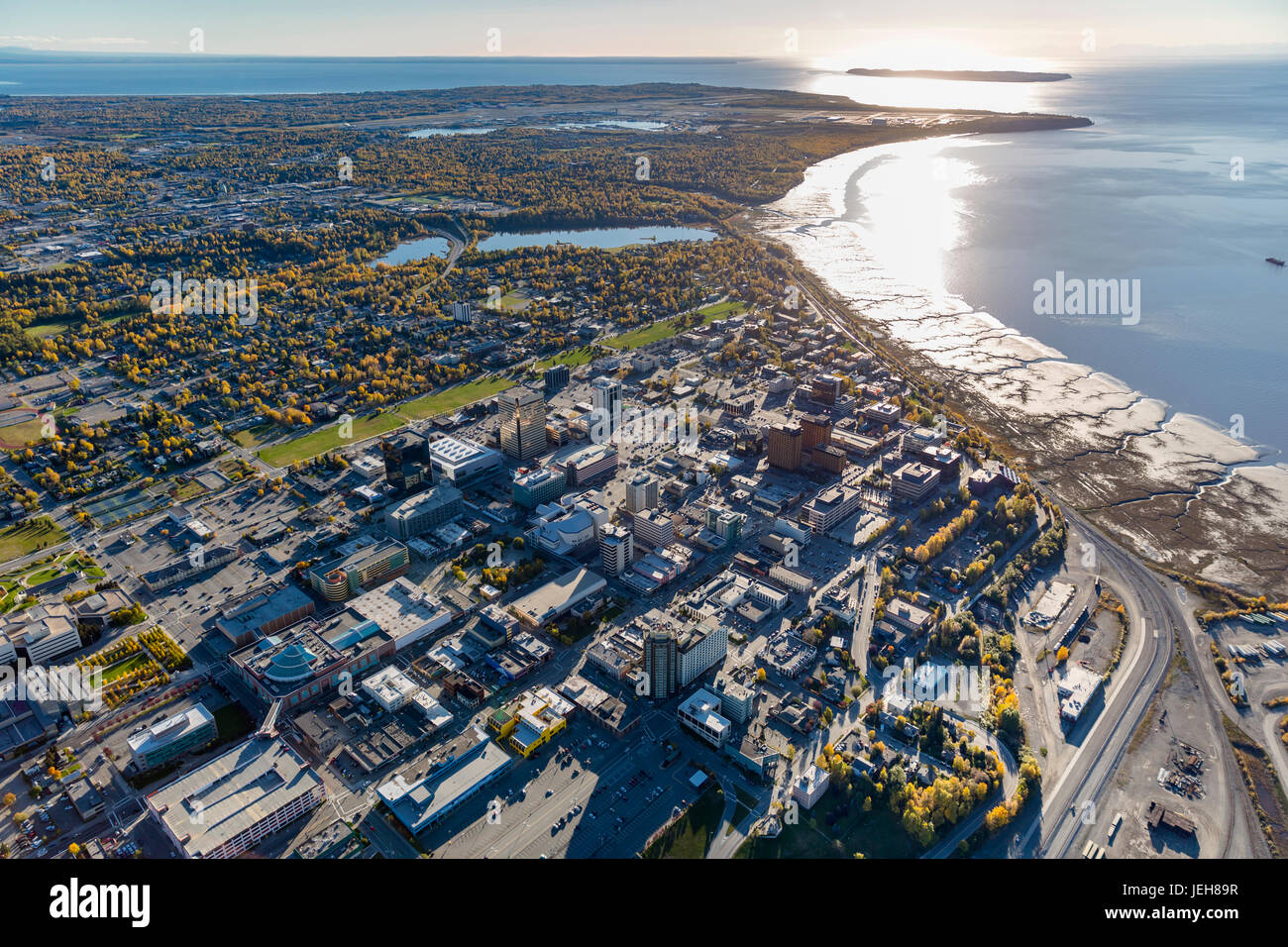 Aerial downtown anchorage alaska hi-res stock photography and images ...