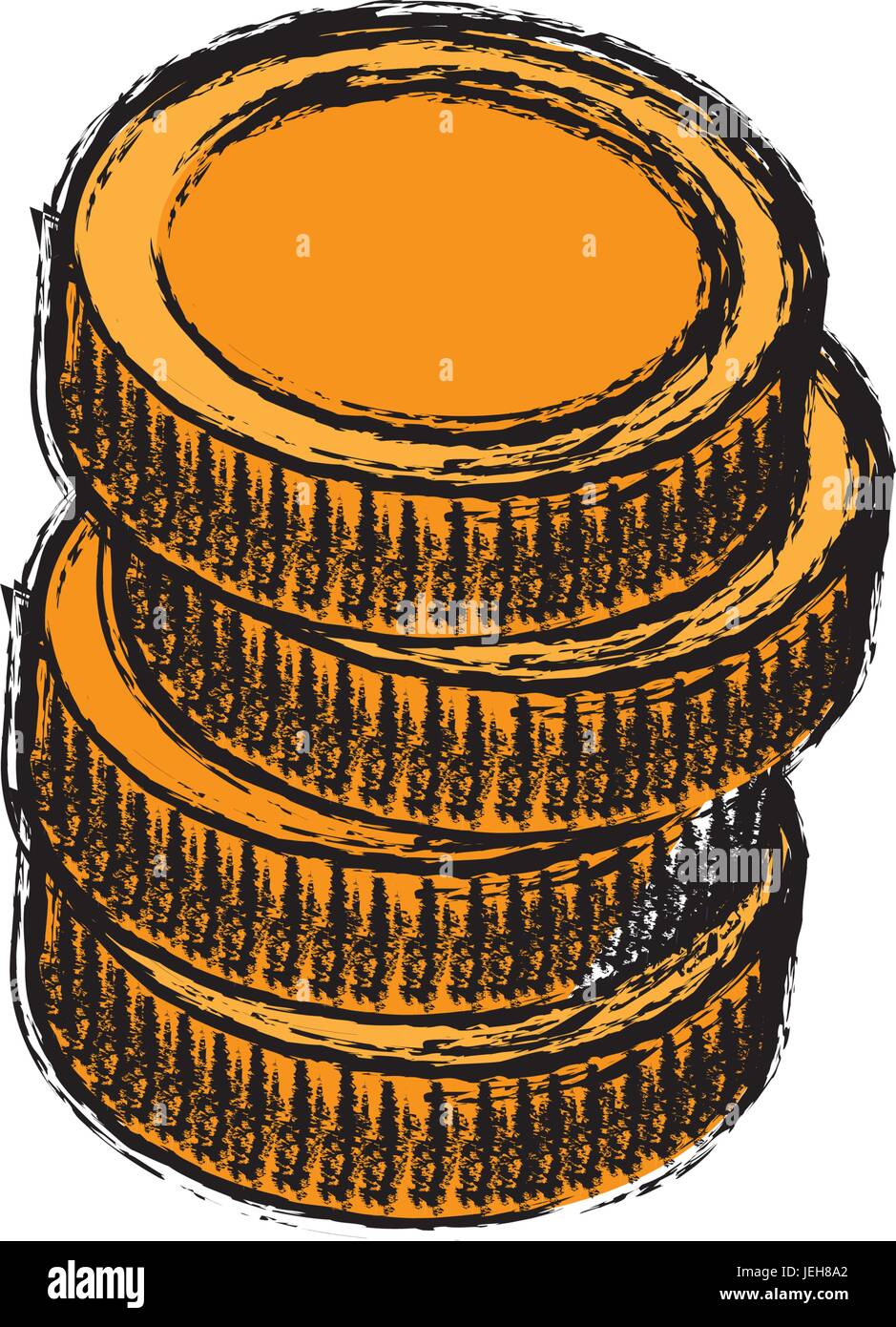 Pile of coins drawing Stock Vector Images - Alamy