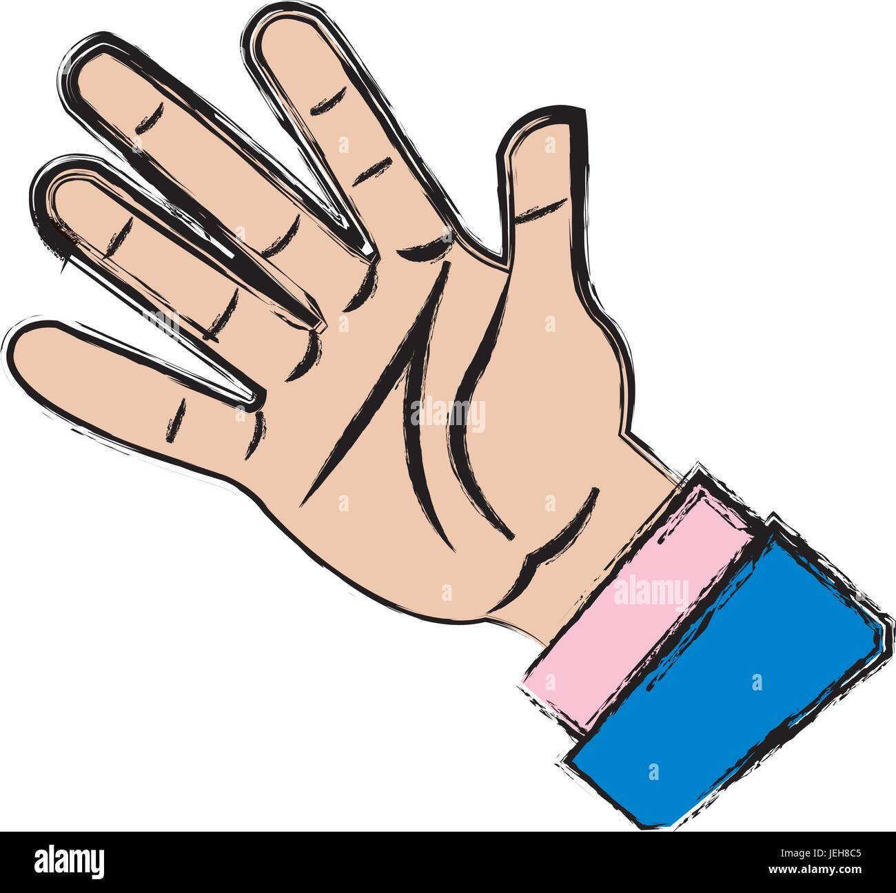 male palm hand gesture palm business icon Stock Vector Image & Art - Alamy