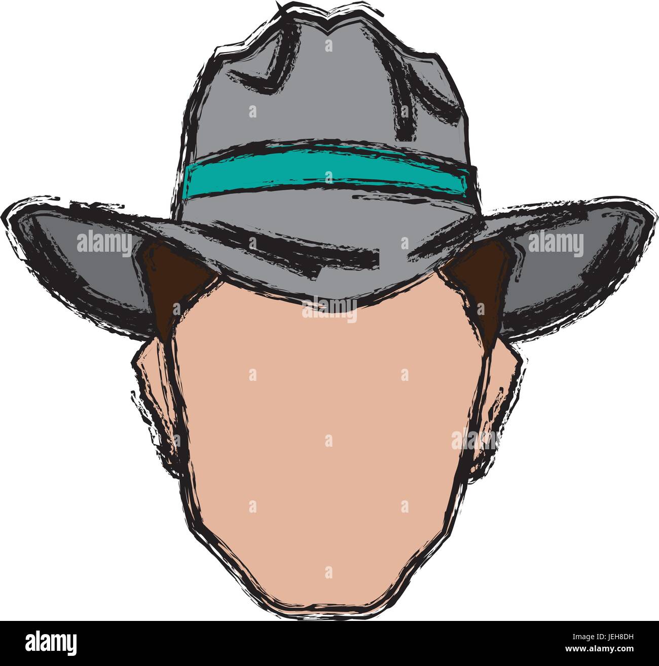 cowboy face portrait of strong man Stock Vector Image & Art - Alamy