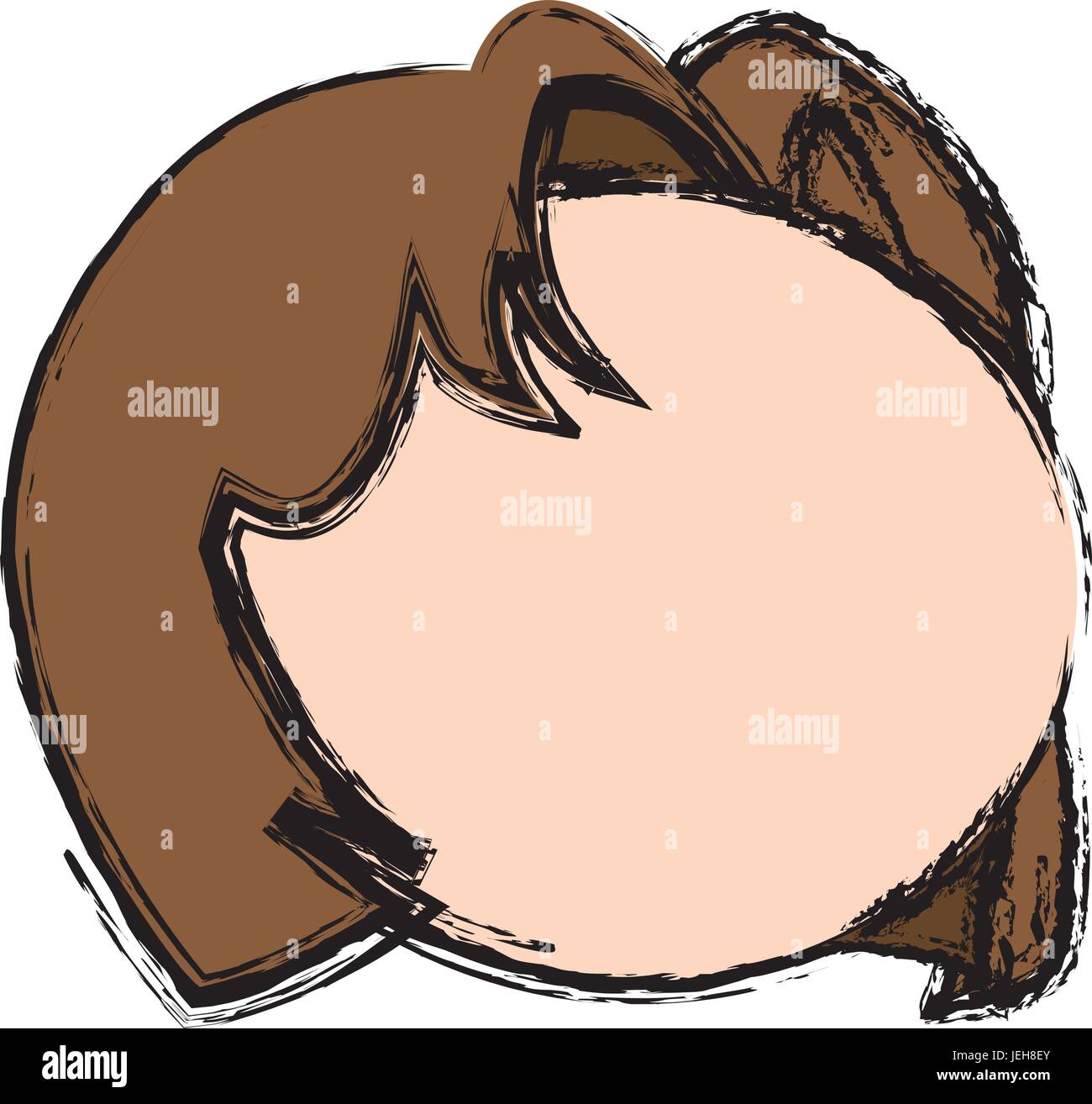 cute cartoon girl faceless hairstyle Stock Vector Image & Art - Alamy