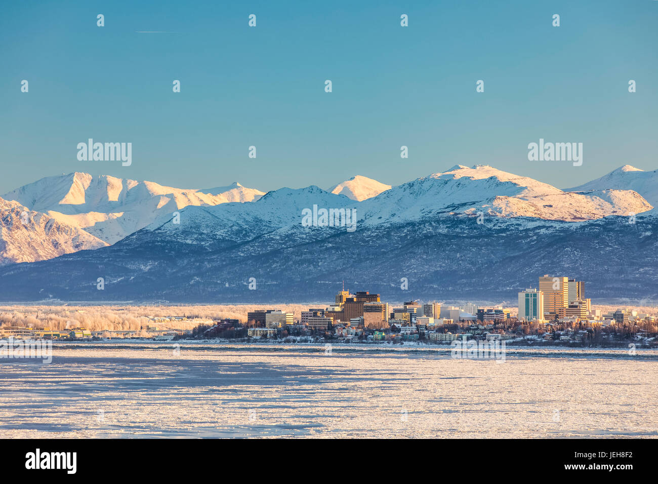 Downtown anchorage alaska in winter hi-res stock photography and images ...