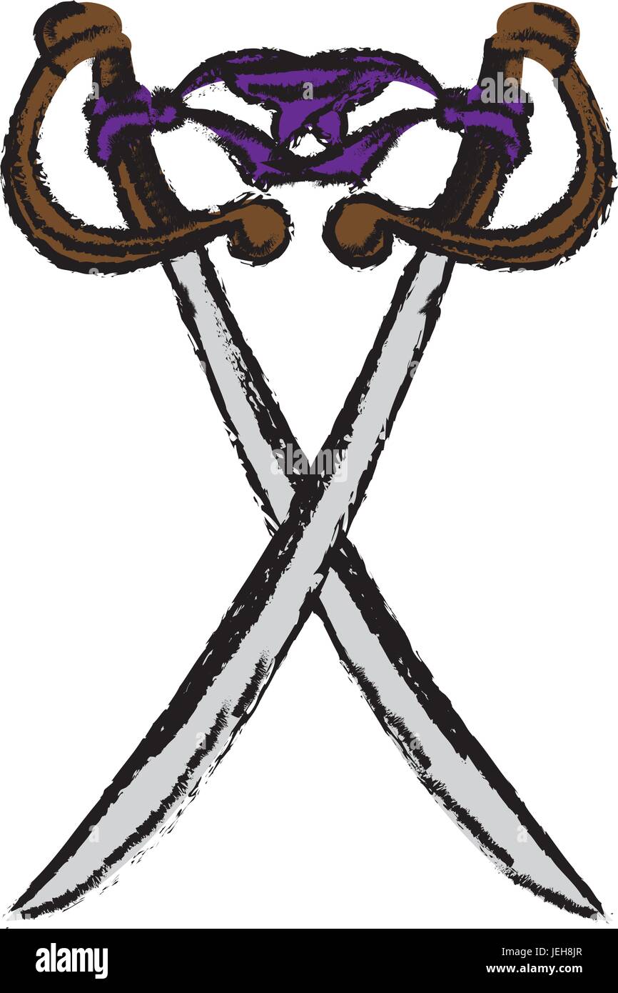 two cross pirate sword arm dangerous Stock Vector Image & Art - Alamy