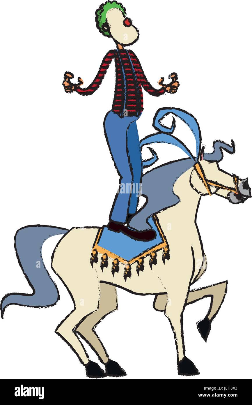 Equestrian acrobat Stock Vector Images - Alamy