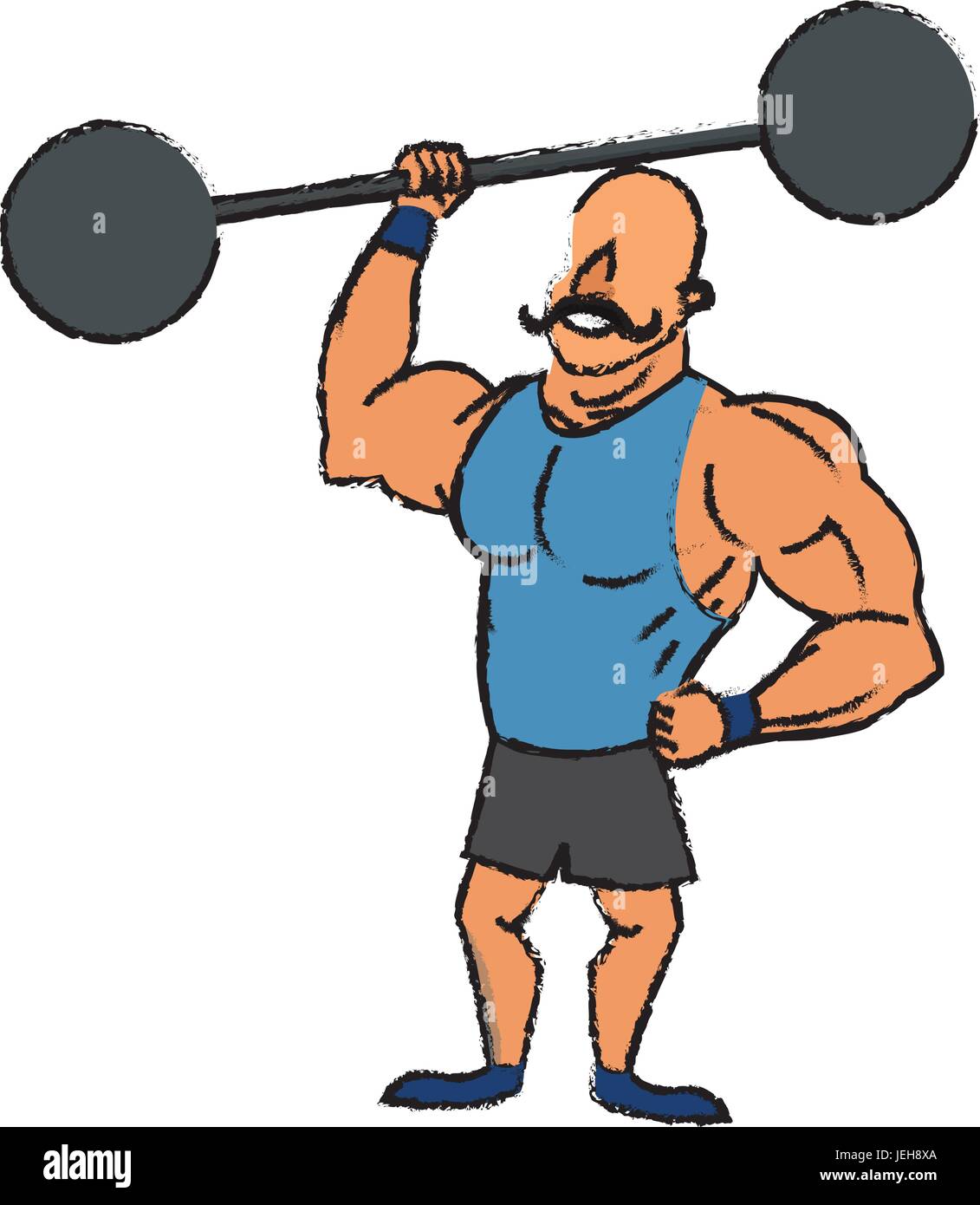 Circus Strong Man Cartoon