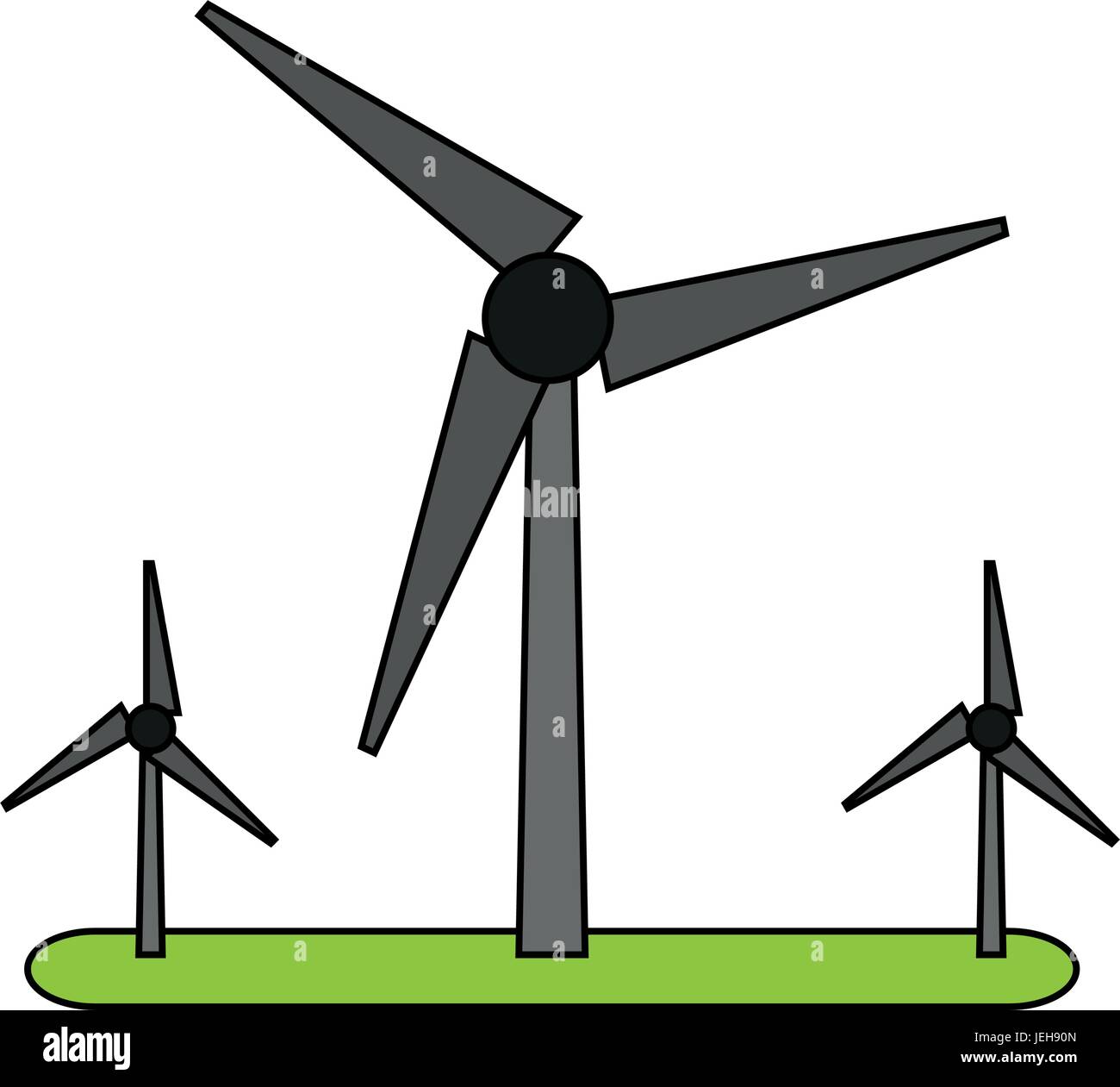 Wind turbines vector illustration Stock Vector Image & Art - Alamy