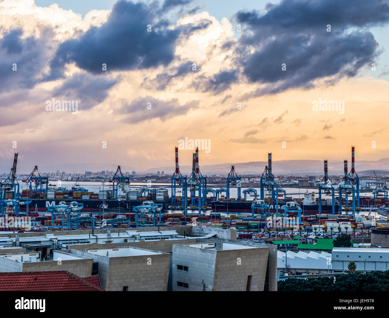 Port of Haifa; Haifa, Haifa District, Israel Stock Photo - Alamy